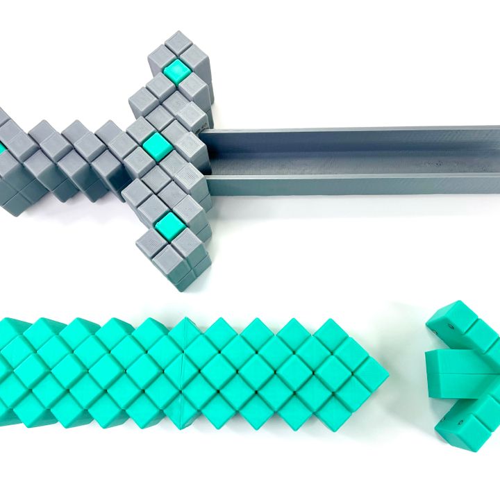 3D Printable 8-Bit Sword Of Dice Rolling by Custom Miniature Maker