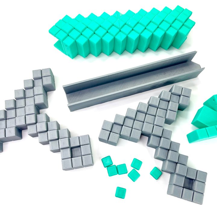 3D Printable 8-Bit Sword Of Dice Rolling by Custom Miniature Maker