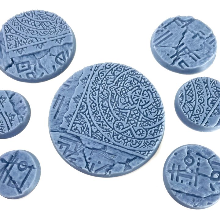 3D Printable 33-Piece Round Base Set with Magnet Slots : Blood Ritual ...