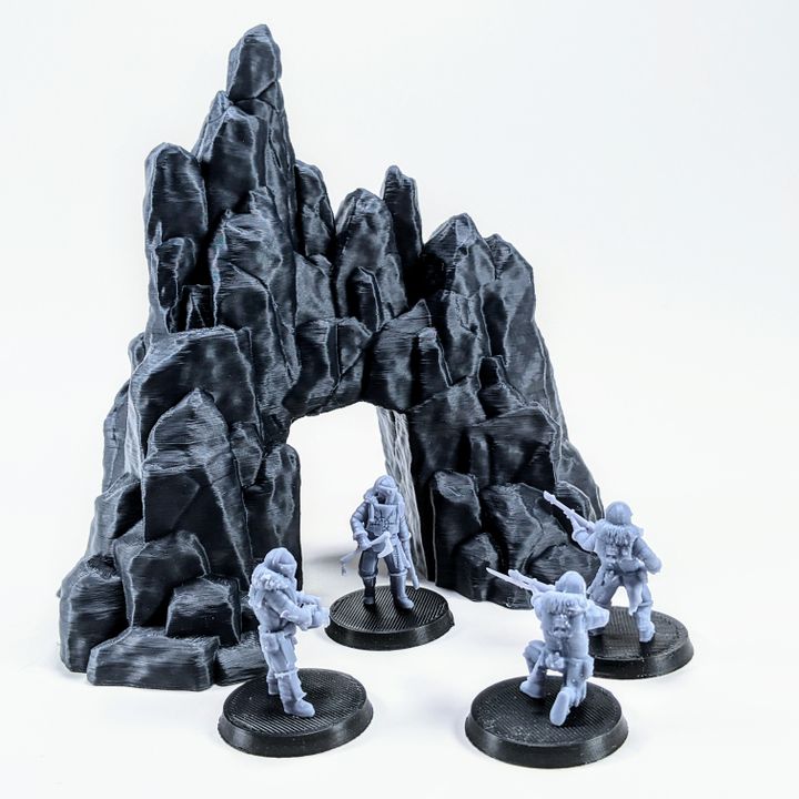 3D Printable Rock Formation Archway by Custom Miniature Maker