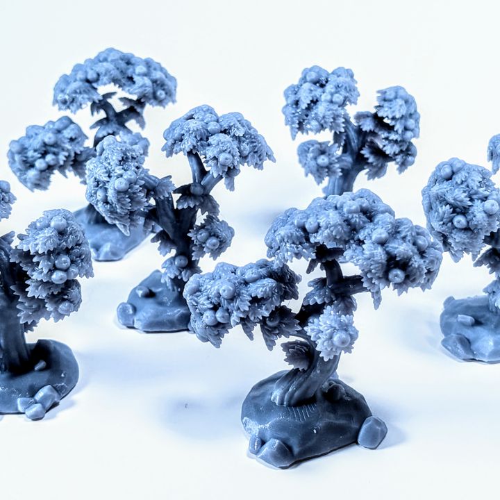 3D Printable Berry Shrub Set by Custom Miniature Maker
