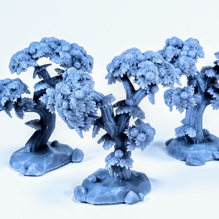 3D Printable Berry Shrub Set by Custom Miniature Maker