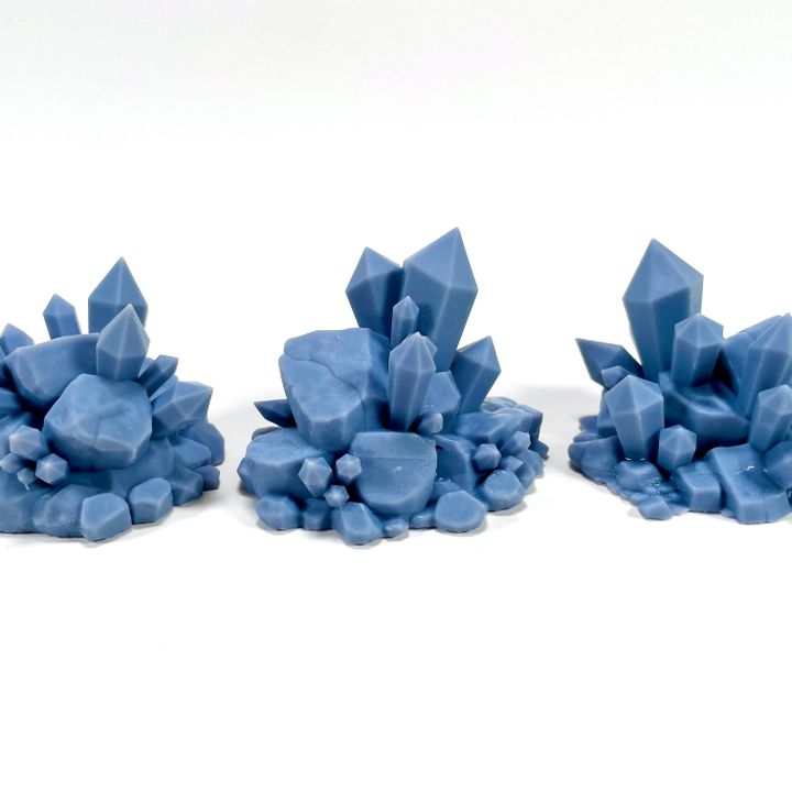 3D Printable Crystal Clusters by Custom Miniature Maker