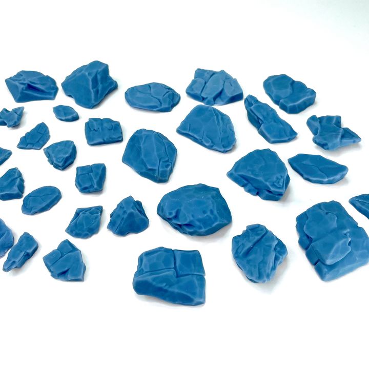 3D Printable Tactical Rocks (Basing Rocks) by Custom Miniature Maker