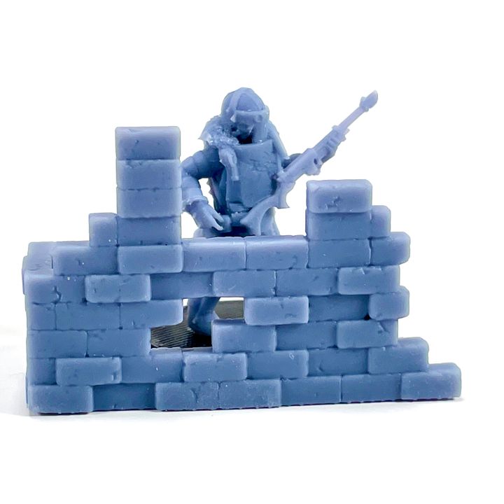 3D Printable Brick Battle Terrain Set by Custom Miniature Maker