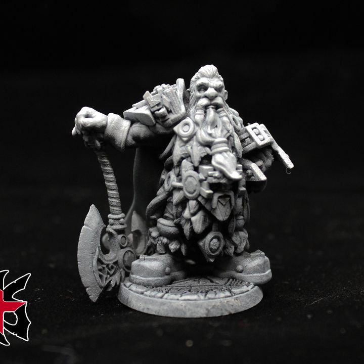 3D Printable Pegan - Dwarf Fighter by Hack N Slash Minis