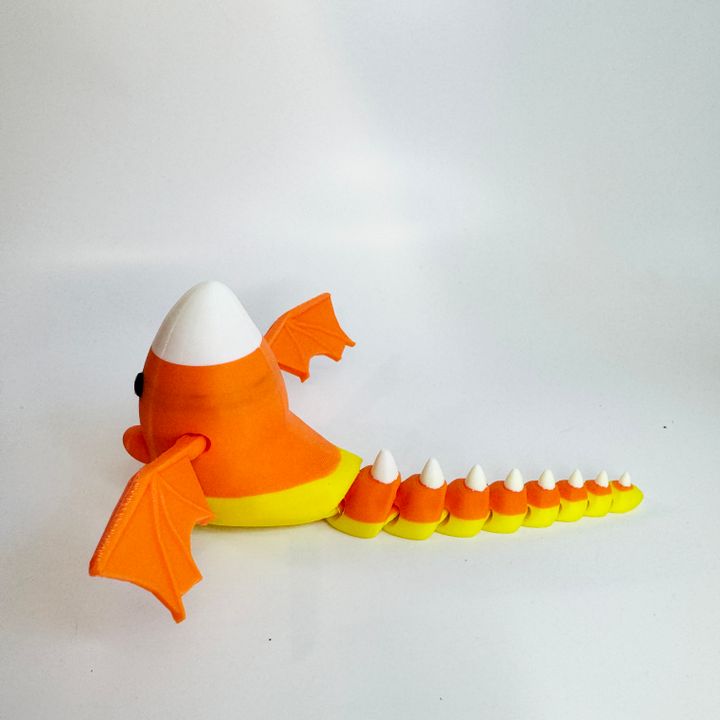 3D Printable Candy Corn Dragon by Teal Cat Creative