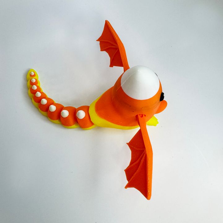 3D Printable Candy Corn Dragon by Teal Cat Creative