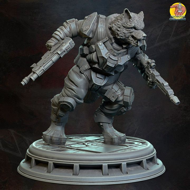 3D Printable Brock Carnage, Wolfman Soldier - Running by SolGood Creations