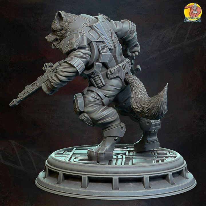 3D Printable Brock Carnage, Wolfman Soldier - Running by SolGood Creations