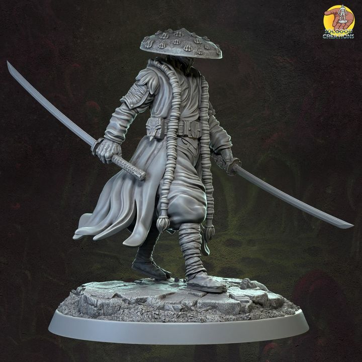 3D Printable Myconojimbo, Myconid Ronin - pose 1 by SolGood Creations