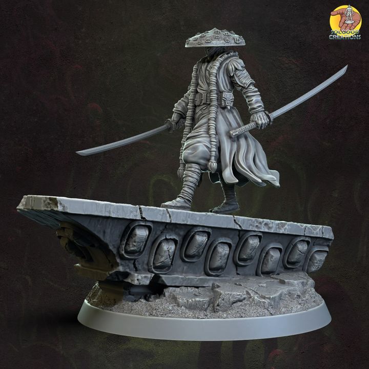 3D Printable Myconojimbo, Myconid Ronin - pose 2 by SolGood Creations