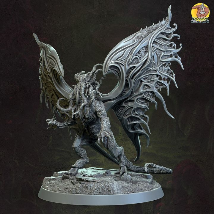 3D Printable The Dracothilid, Eldritch Horror Dragon | Pre-Supported by ...