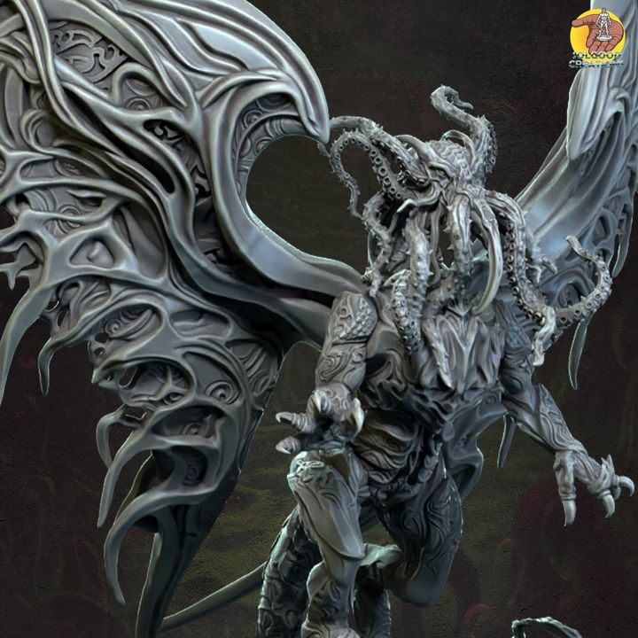 3D Printable The Dracothilid, Eldritch Horror Dragon | Pre-Supported by ...