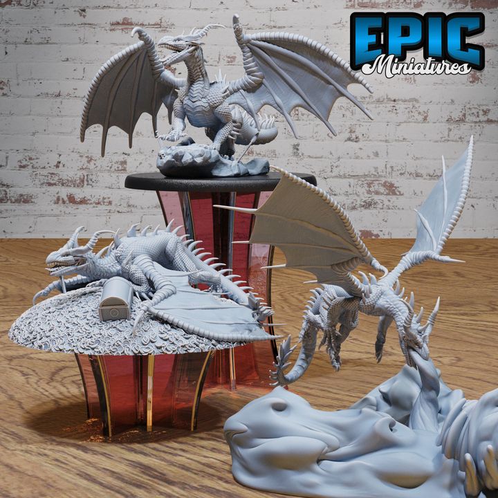 3D Printable Age of Dragons Set / Dragon & Dwarf Encounter / Wyvern ...