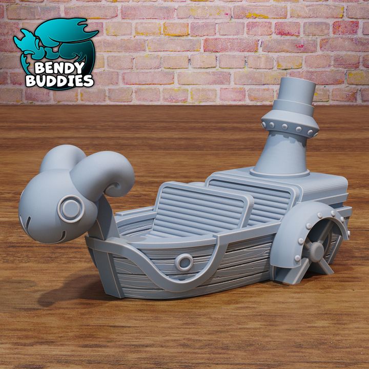3D Printable Sunny Ship Dock System Merry Boat / Manga Sailing Vessel ...