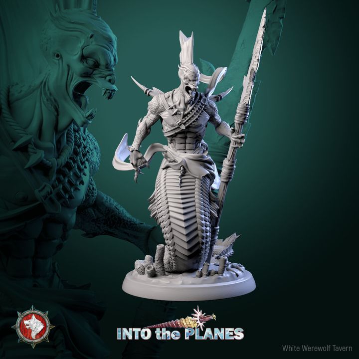 3D Printable Merfolk 32mm set - 6 pre-supported miniatures. by White ...