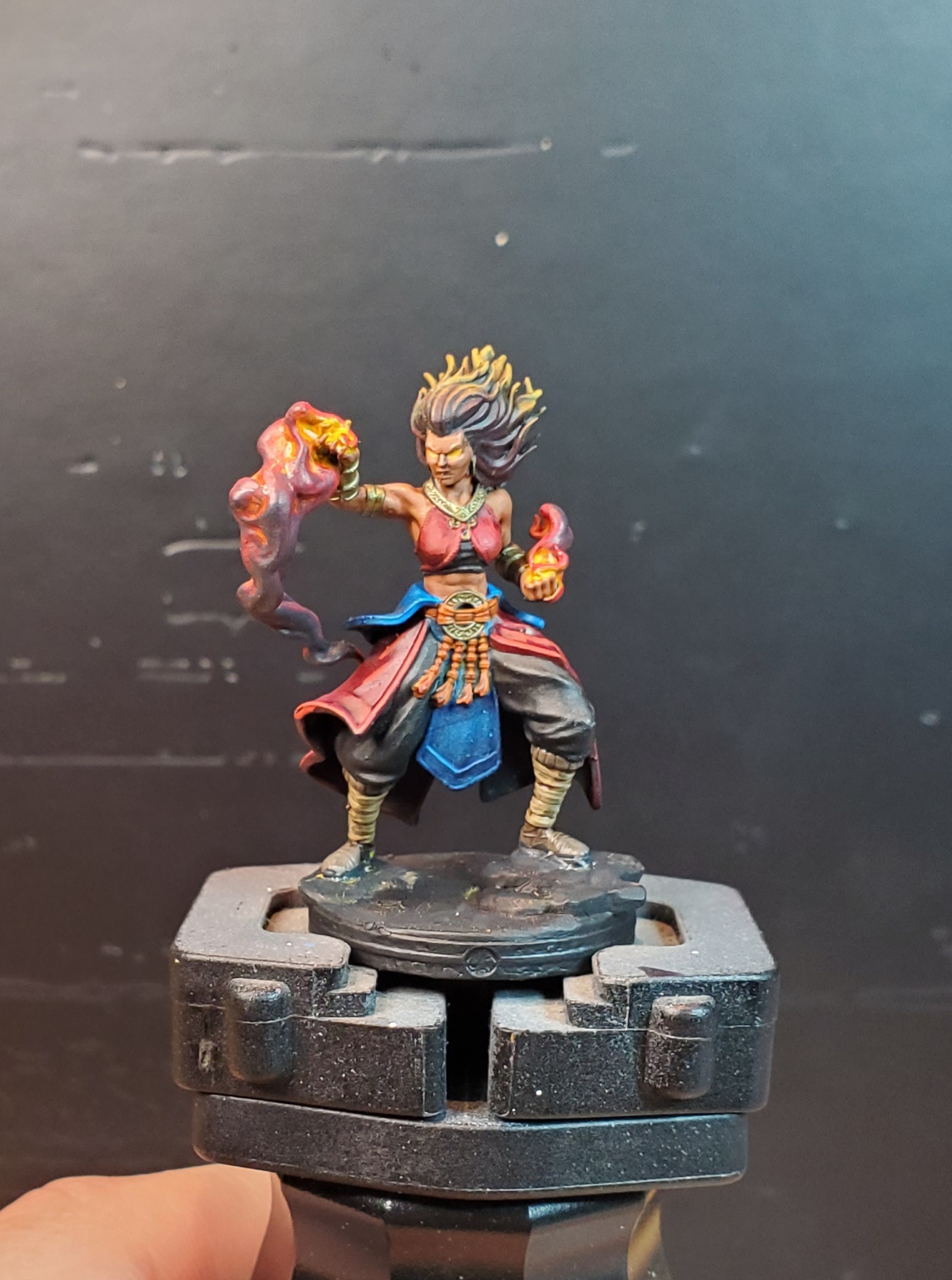 3D Printable Cinder, Fire Genasi Monk by Crippled God Foundry