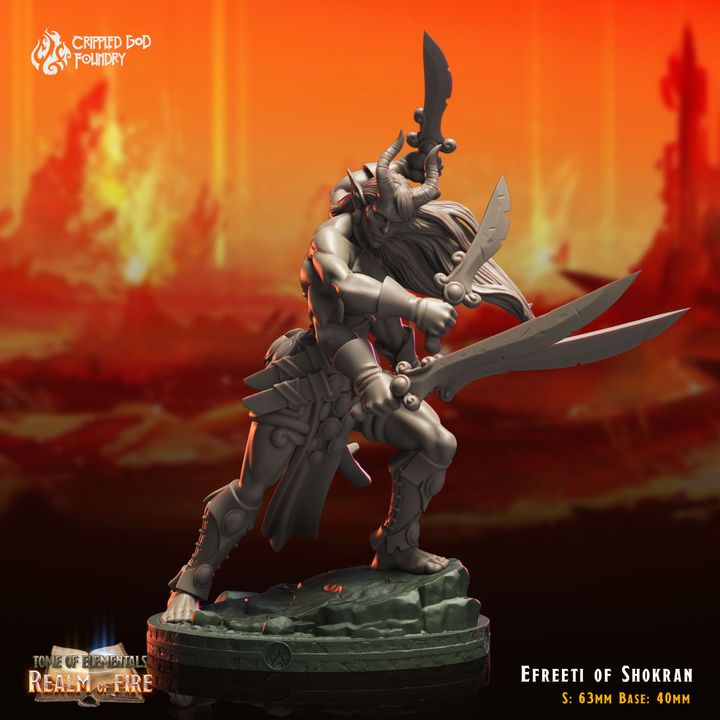 3D Printable Efreeti of Shokran by Crippled God Foundry