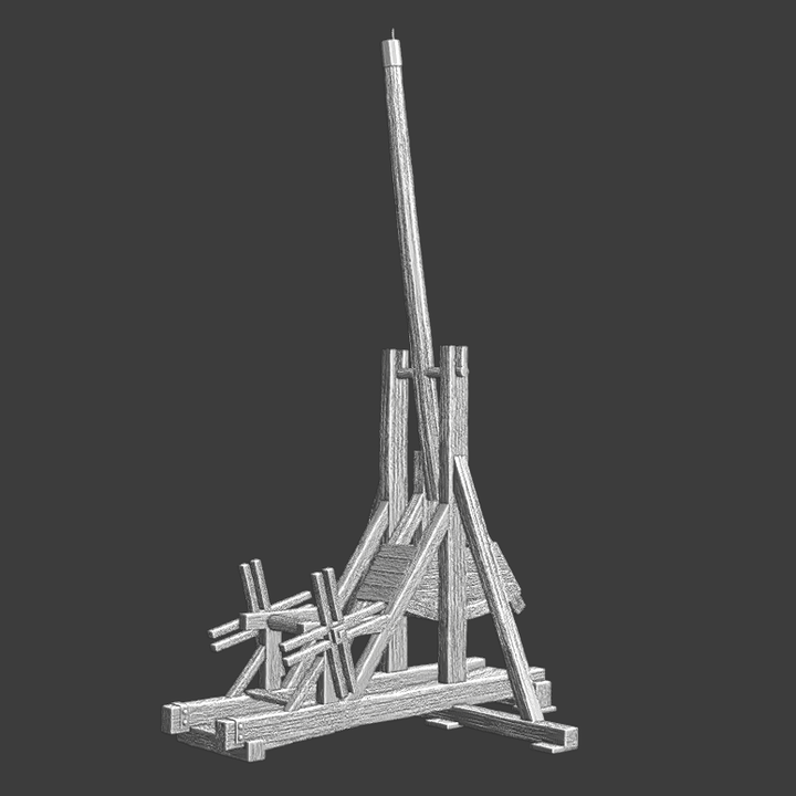 3D Printable Medium sized medieval catapult by Northern Crusades Miniatures