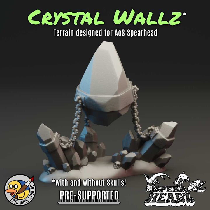 3D Printable Crystal Walls - Terrain designed for AoS Spearhead by Mike ...