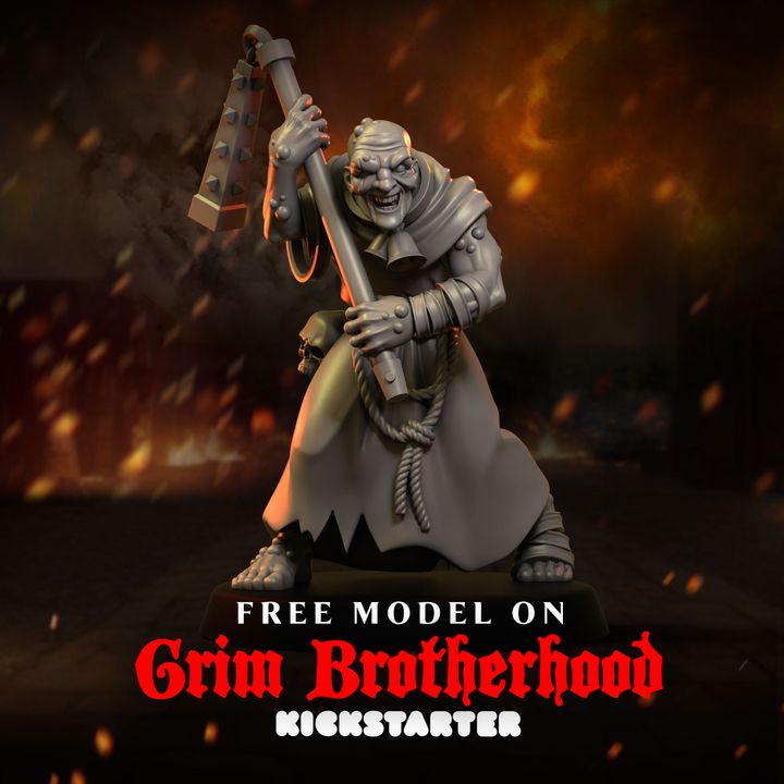 3D Printable Punga Flagellant by Punga Miniatures