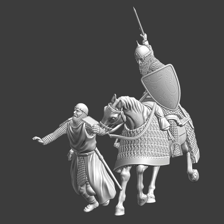 3D Printable Prince of Kyiv hunting down a fleeing knight by Northern ...