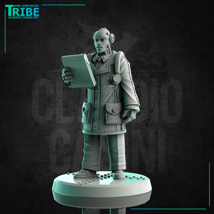 3D Printable (0235) Male robot android doctor medical scientist by ...