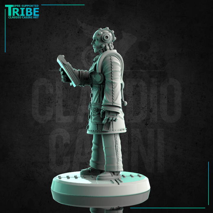 3D Printable (0235) Male robot android doctor medical scientist by ...