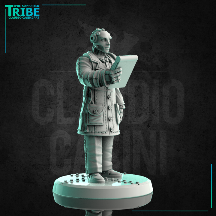 3D Printable (0235) Male robot android doctor medical scientist by ...