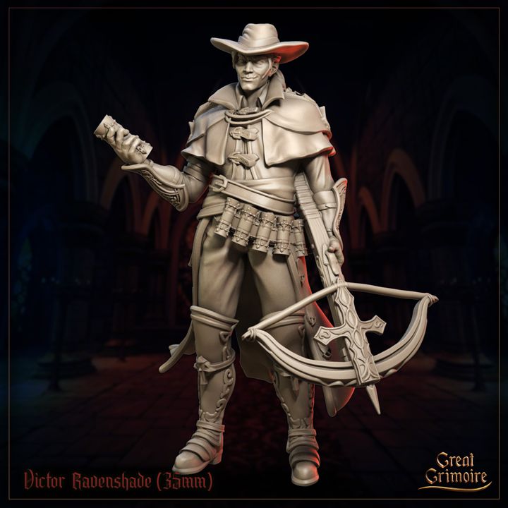 3D Printable Victor Ravenshade by Great Grimoire