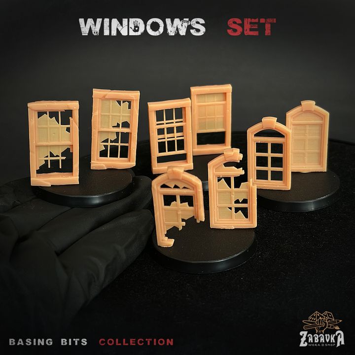 3D Printable Windows - Basing Bits by Zabavka Workshop