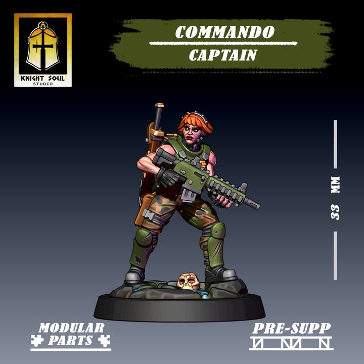 3D Printable Commando Captain by KNIGHT SOUL Studio