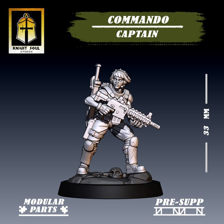 3D Printable Commando Captain by KNIGHT SOUL Studio