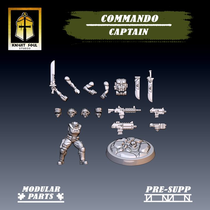 3D Printable Commando Captain by KNIGHT SOUL Studio