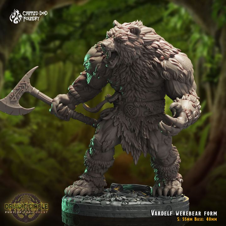 3D Printable Vardelf the Shapeshifter, Werebear form by Crippled God ...