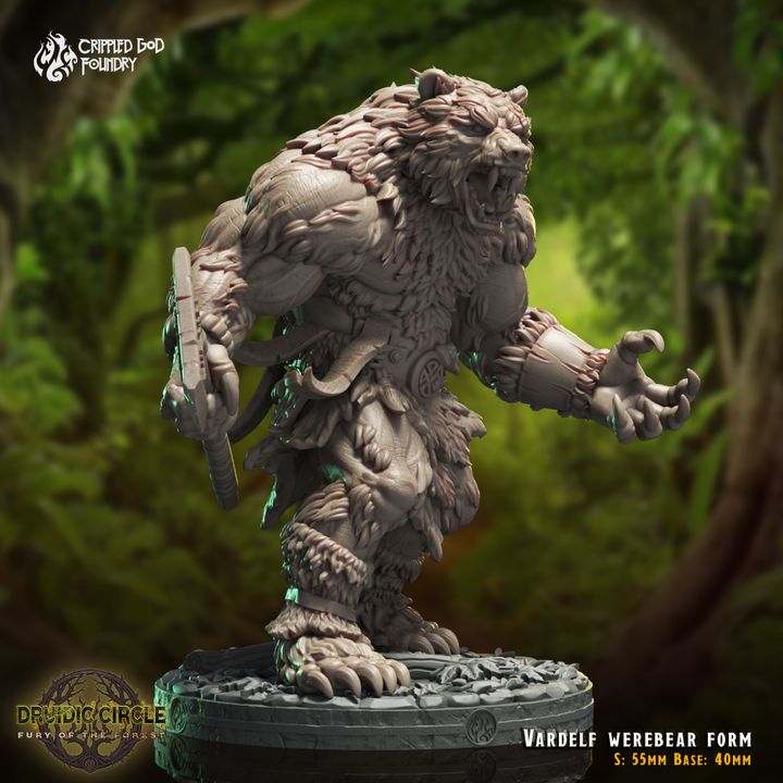 3D Printable Vardelf the Shapeshifter, Werebear form by Crippled God ...