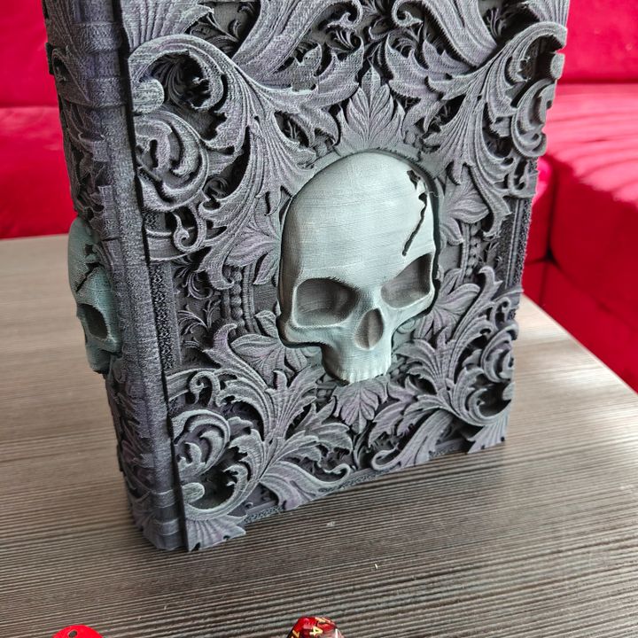 3D Print of Death Magic Tome - Perfect for storing cards, dice, minis ...