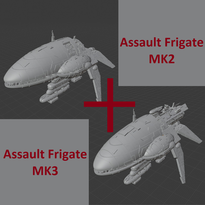 3D Printable Assault Frigate MKII + Assault Frigate MK3 by Slightly ...