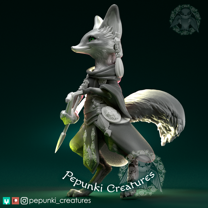 3D Printable Fox Archer by Pepunki Creatures