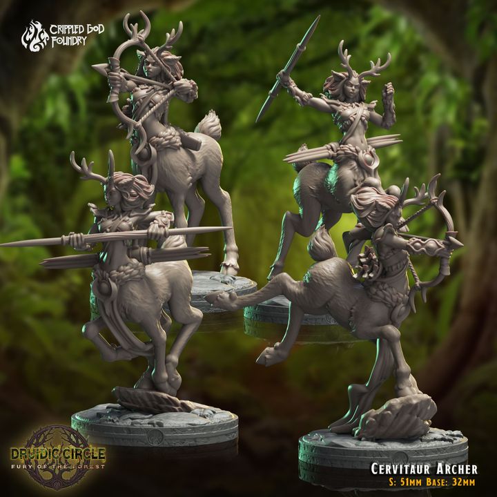 3D Printable Cervitaur Archers by Crippled God Foundry