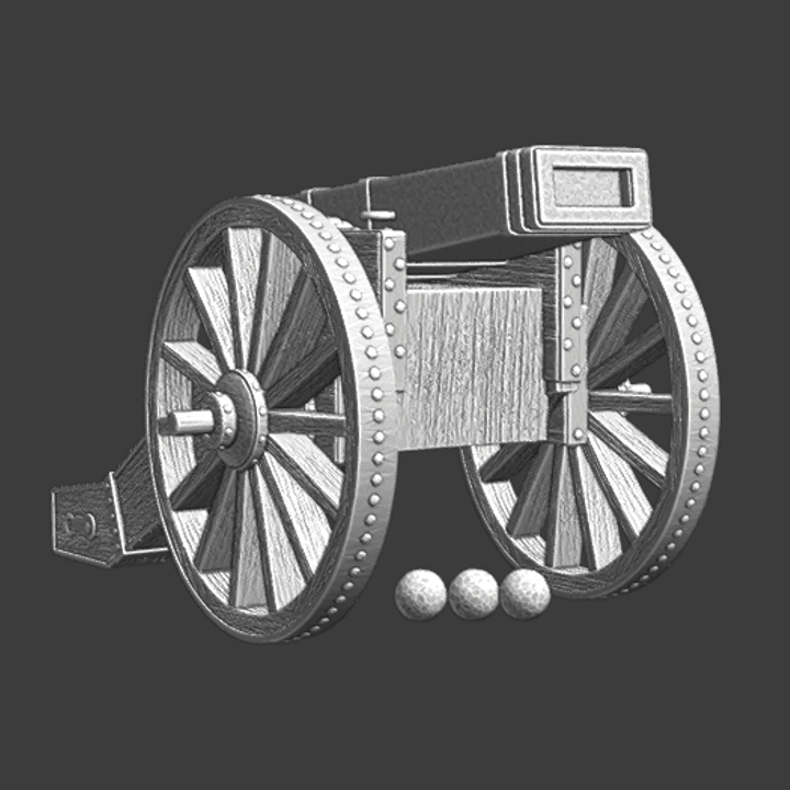 3D Printable Cannon with cardesque charge - infantry killer by Northern ...