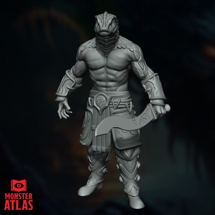 3D Printable Yuan-ti Malison by Monster Atlas