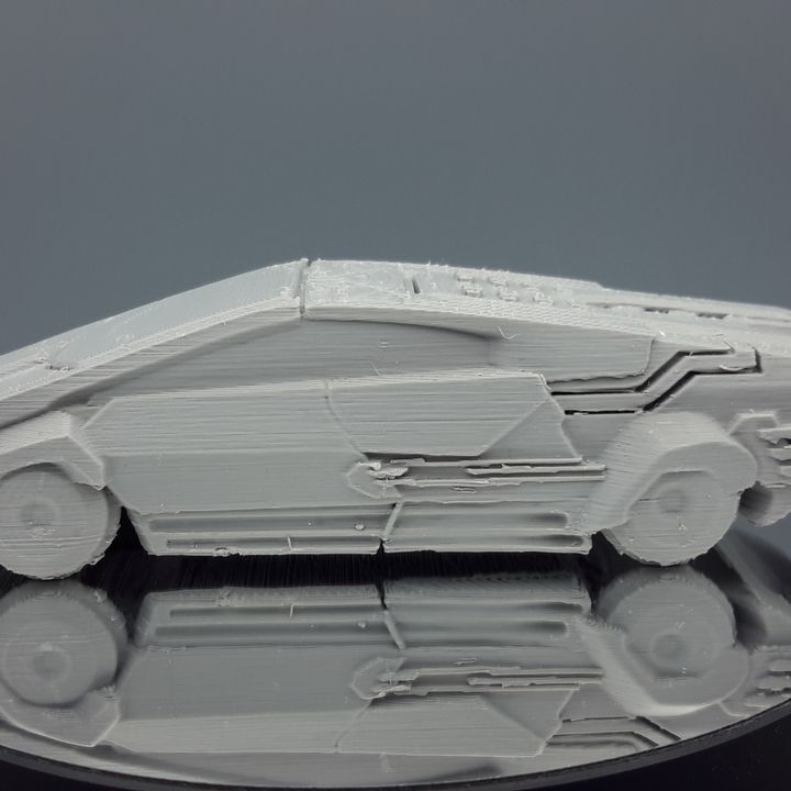 3D Printable 035 TECHNOPUNK Cyber car by Printerra Studios