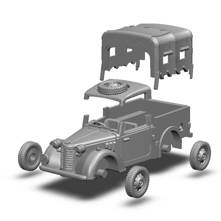 3D Printable Austin 10 Tilly (UK, WW2) by Wargame3d