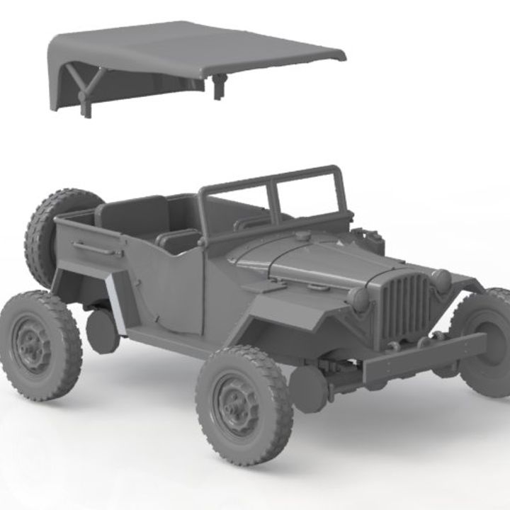 3D Printable GAZ-67 4x4 (USSR, WW2) by Wargame3d