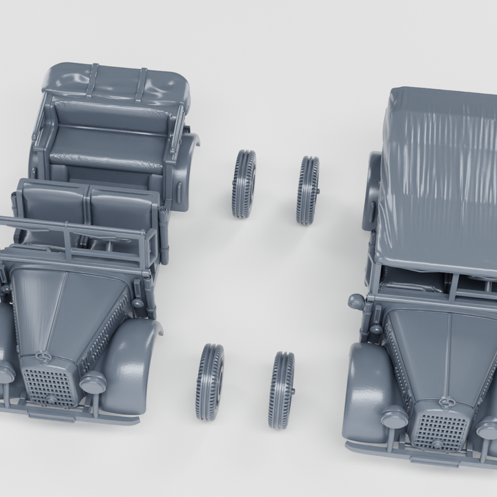 3D Printable Mercedes-Benz W152 (Type G5) off-road car (Germany, WW2 ...