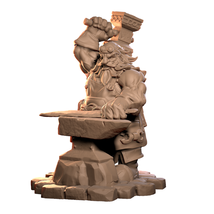 3D Printable Blacksmith Dwarf from ForgeCraft by Akkarawut Sawangkum