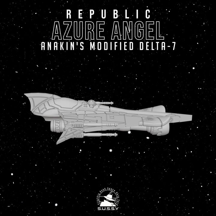 3D Printable Anakin Azure Angel (Modified Delta-7B) (X-Wing Scale) by ...