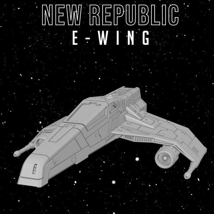 3D Printable E-Wing (X-Wing Scale) by Slightly Used SpaceShips Yard ...
